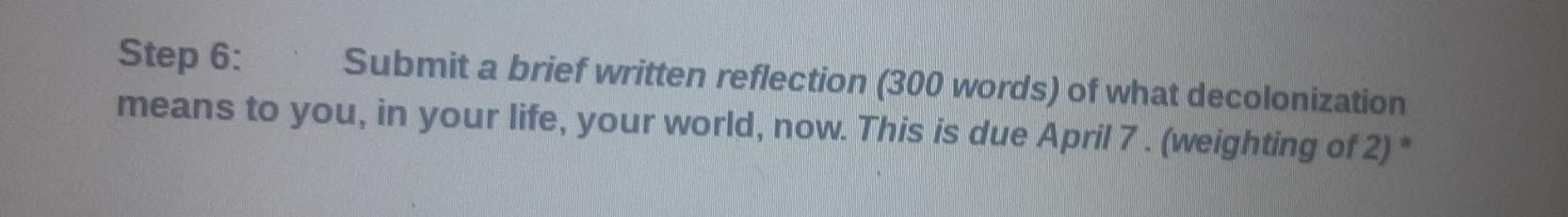 Solved Step 6: Submit a brief written reflection (300 words) | Chegg.com