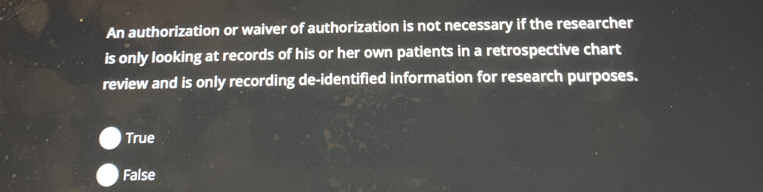 Solved An authorization or waiver of authorization is not | Chegg.com