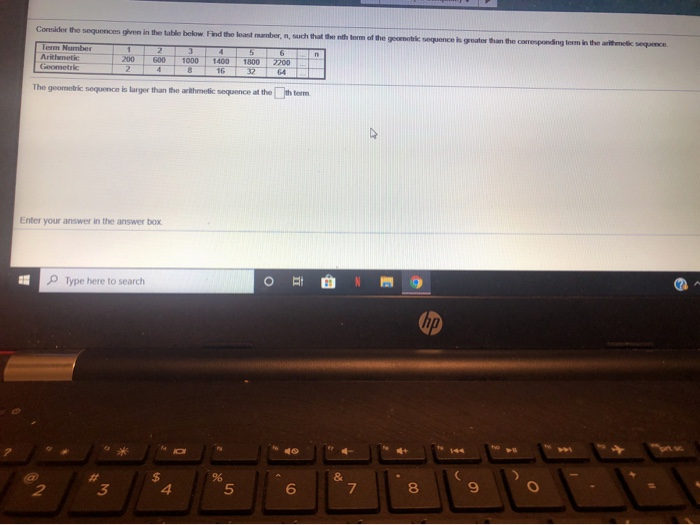 Solved Consider the sequences given in the table below. Find | Chegg.com