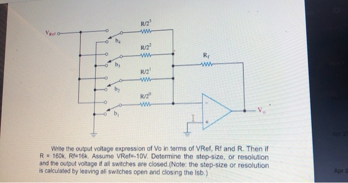 Write the output voltage expression of Vo in terms of | Chegg.com