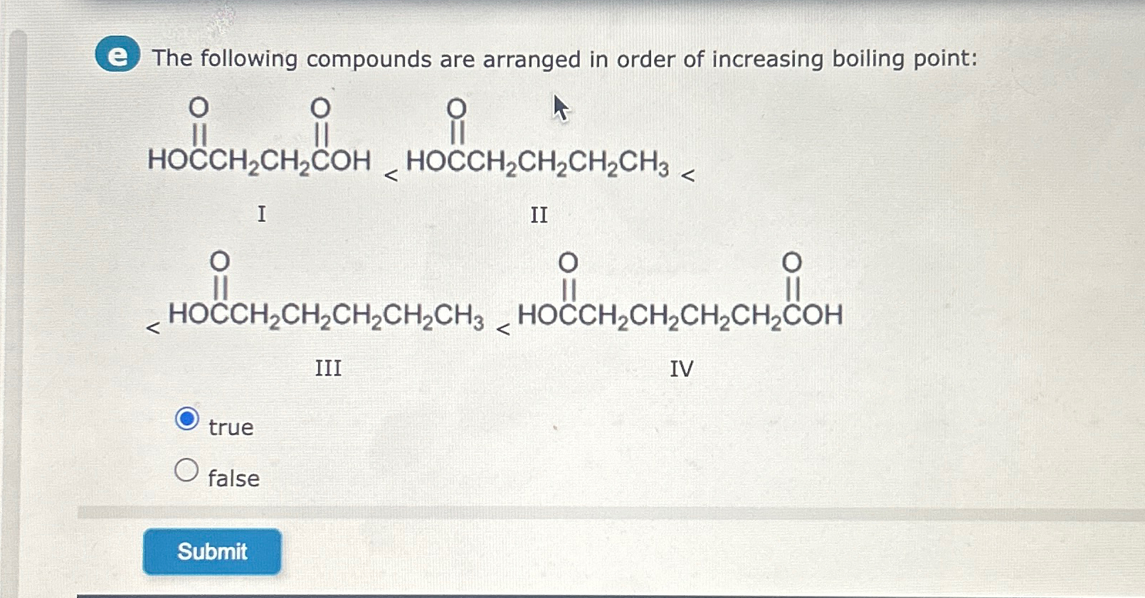 Solved The following compounds are arranged in order of | Chegg.com