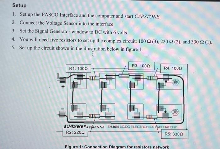 Solved Setup 1. Set up the PASCO Interface and the computer | Chegg.com