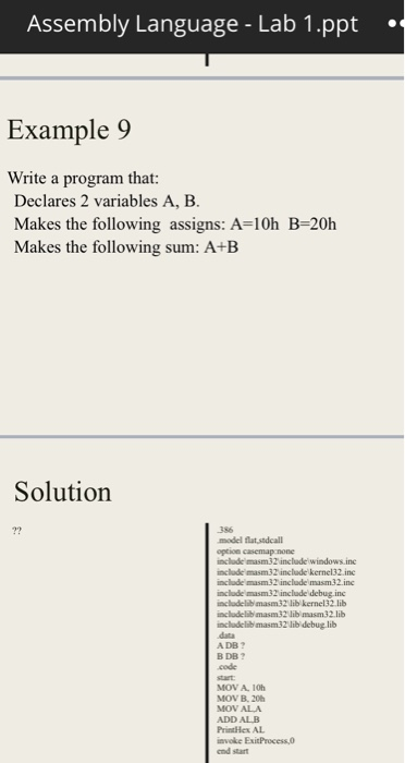 Write A Program That Declares 2 Variables A 