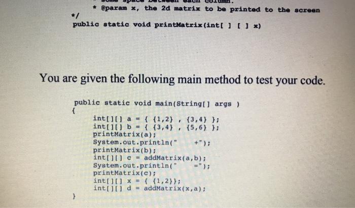 Solved Matrix Addition The sum of two matrices A and B (of | Chegg.com