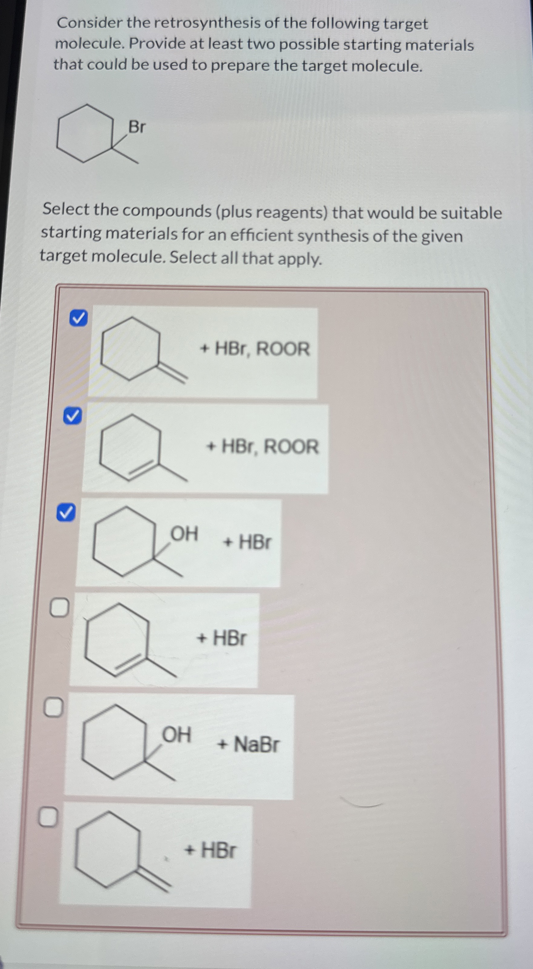 Solved Consider the retrosynthesis of the following target | Chegg.com