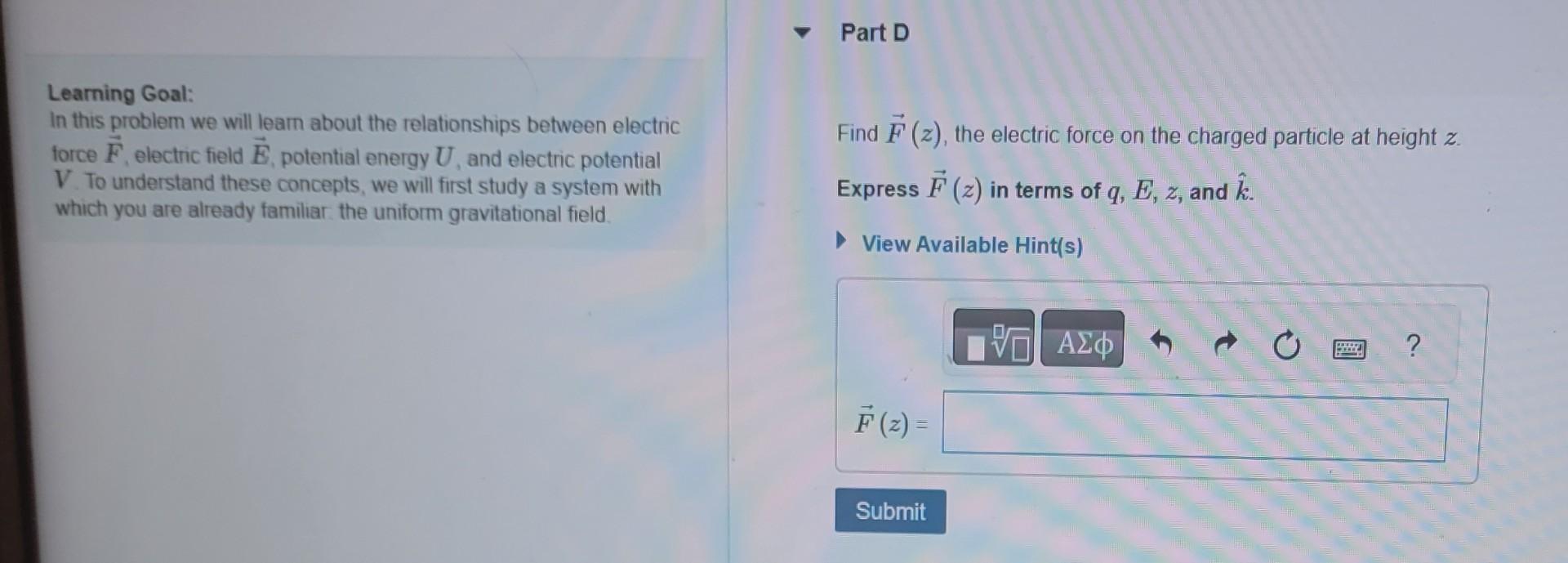 Solved Gravitational Force and Potential Energy Learning | Chegg.com