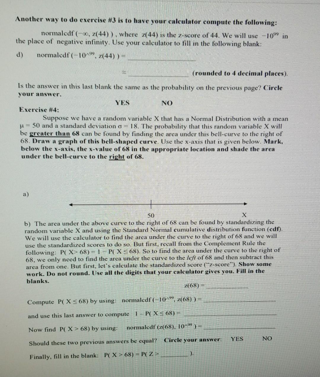 Solved Exercise \#4: Suppose we have a random variable X | Chegg.com