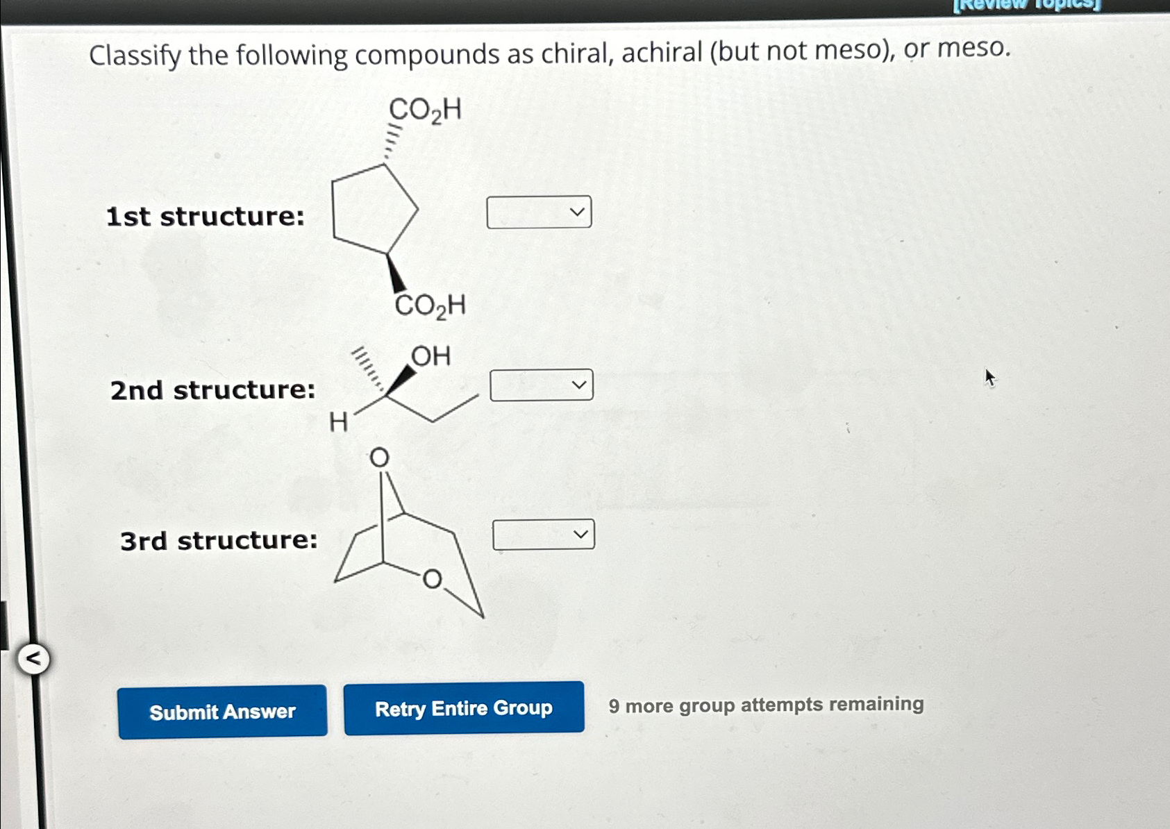 Solved Classify the following compounds as chiral, achiral | Chegg.com