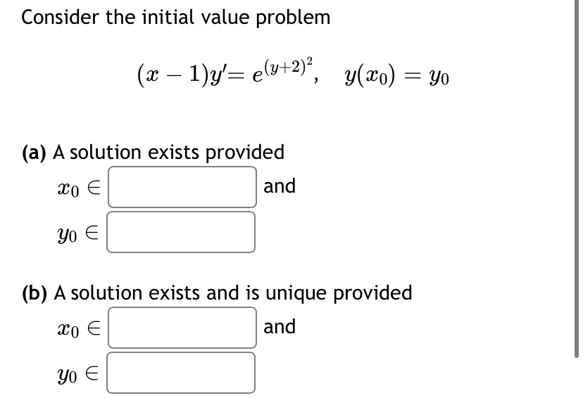 Solved Consider the initial value | Chegg.com