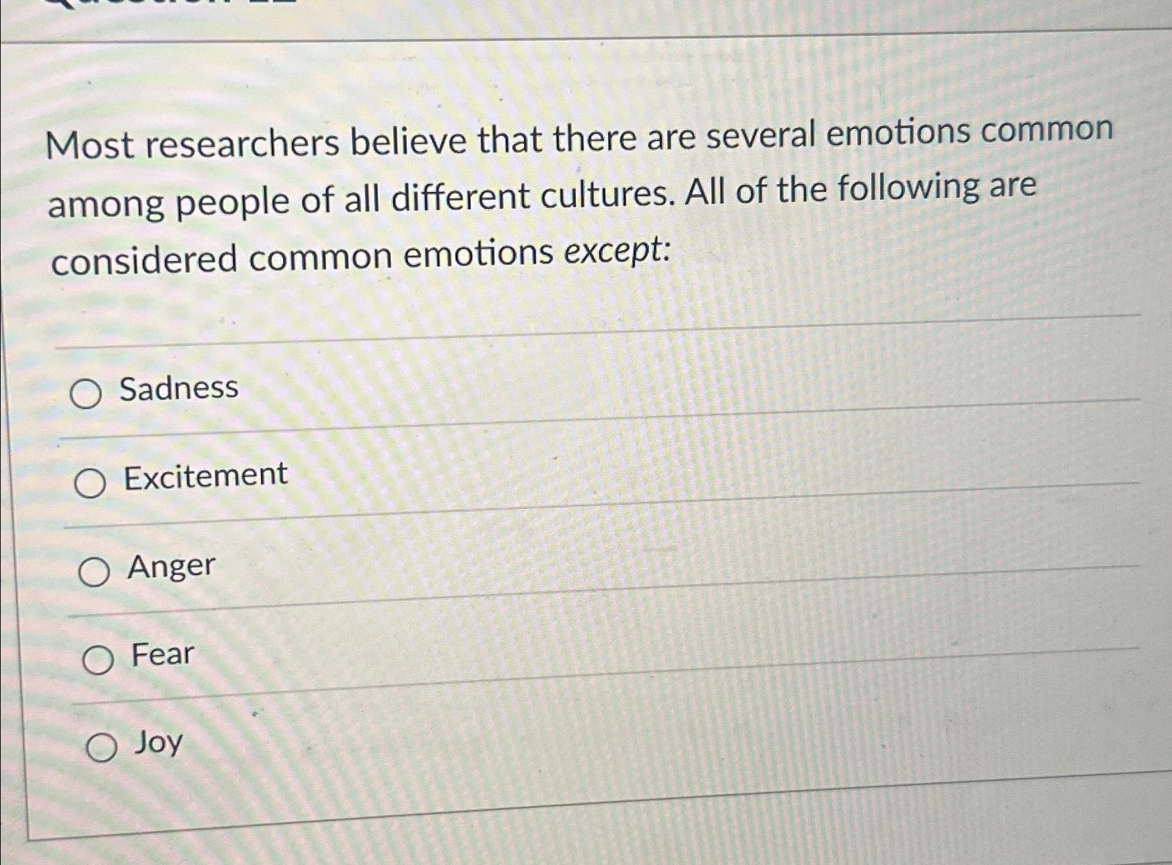 Solved Most researchers believe that there are several | Chegg.com