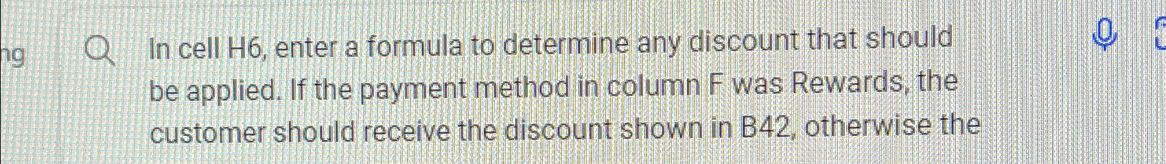 Solved In cell H6, ﻿enter a formula to determine any | Chegg.com