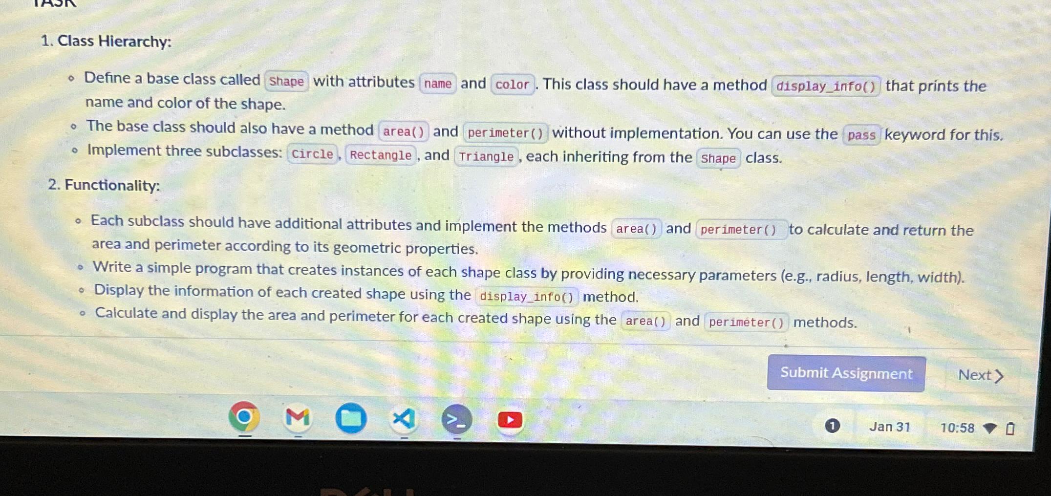 Solved Class Hierarchydefine A Base Class Called With 