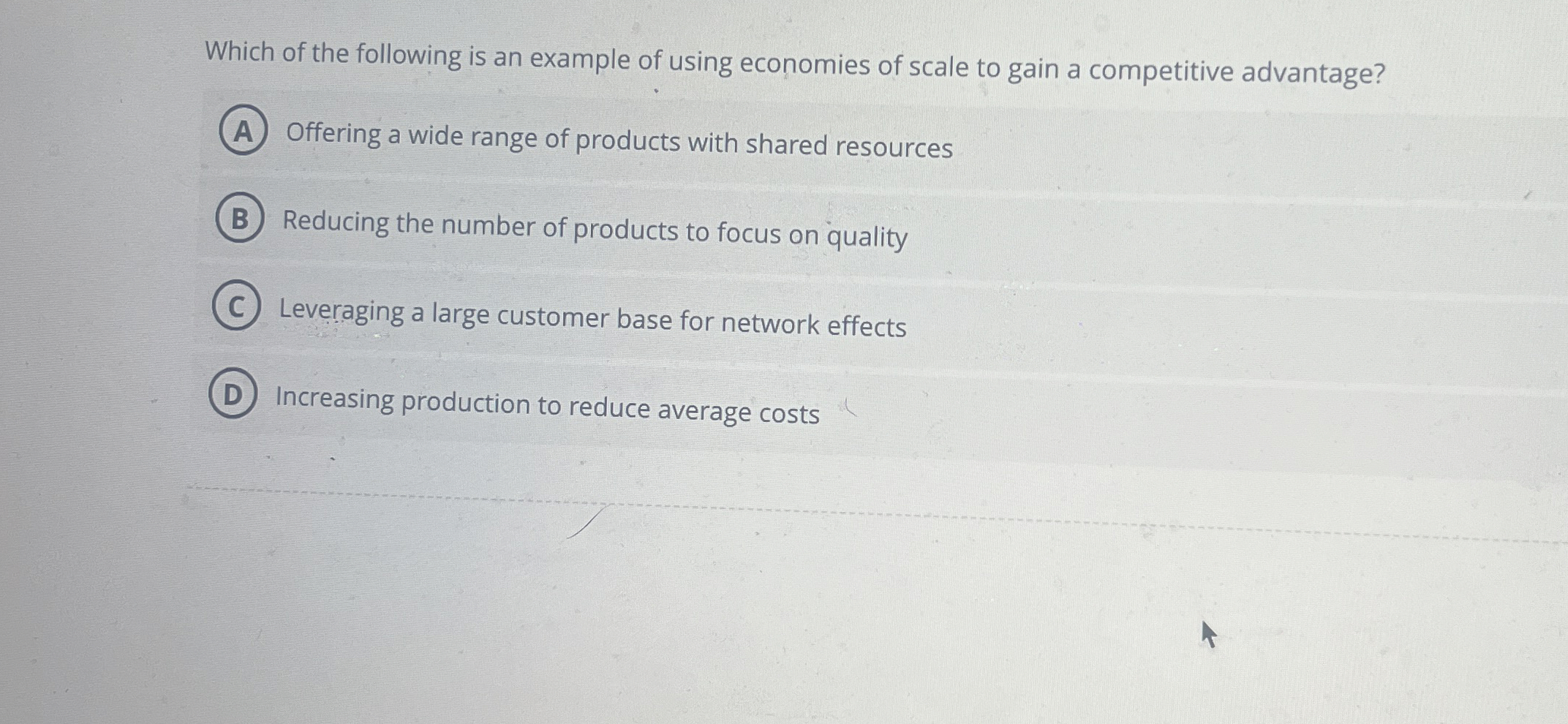 Solved Which of the following is an example of using | Chegg.com
