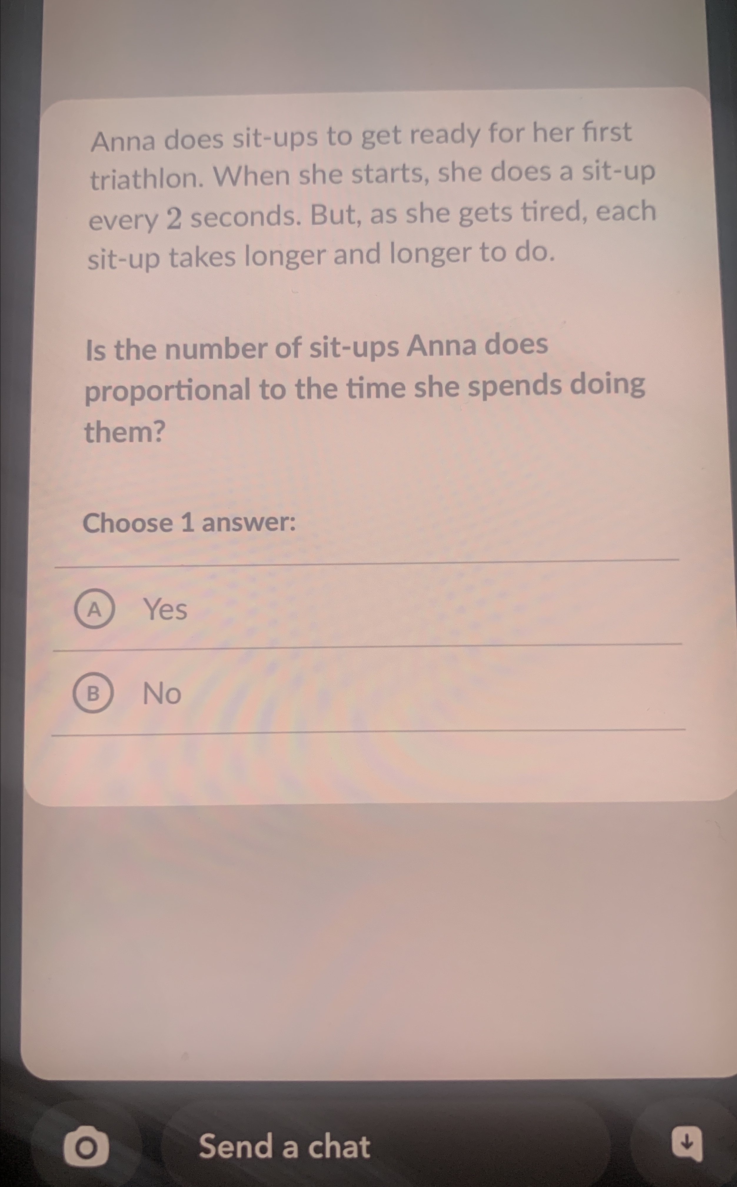 Solved Anna does sit-ups to get ready for her first | Chegg.com