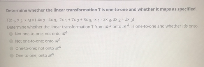 Solved Determine Whether The Linear Transformation Tis