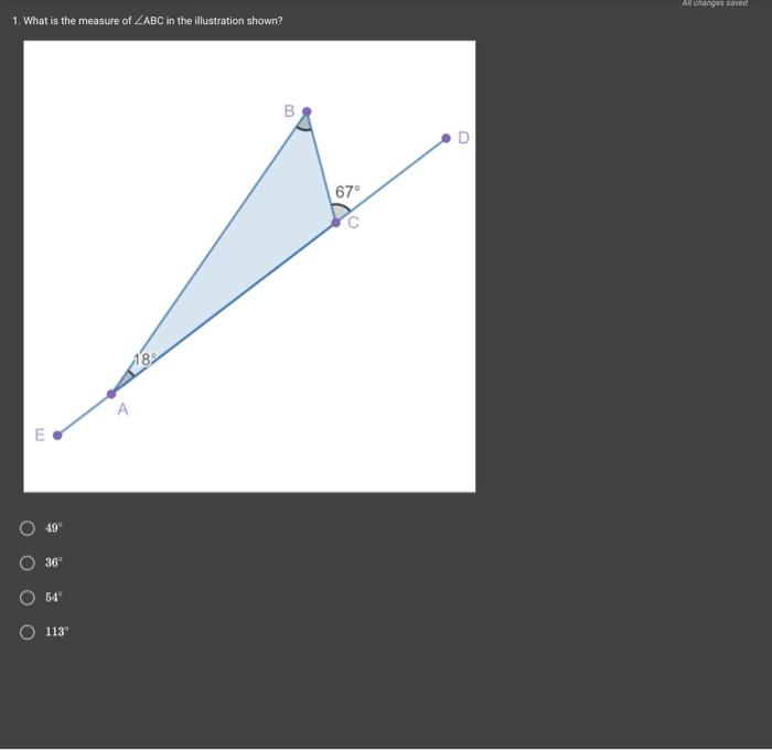 Solved 3. What is the measure of ∠ACB in the image shown?2. | Chegg.com