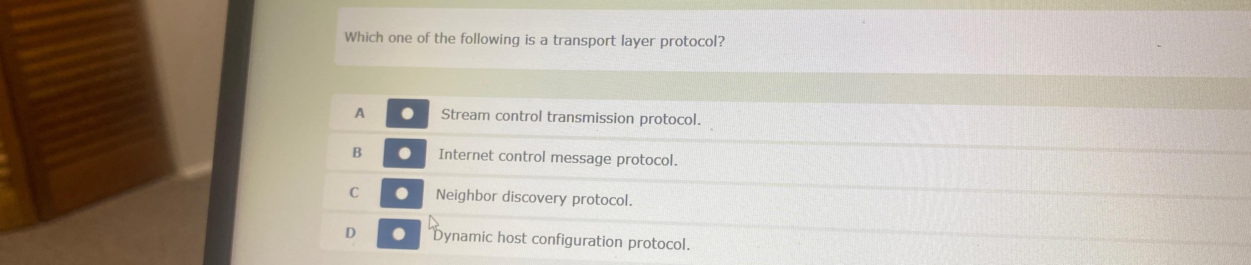 Solved Which one of the following is a transport layer | Chegg.com