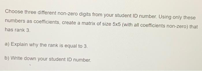 Solved Choose three different non-zero digits from your | Chegg.com