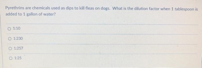 Solved Mitaban is a dip used to kill external parasites. | Chegg.com