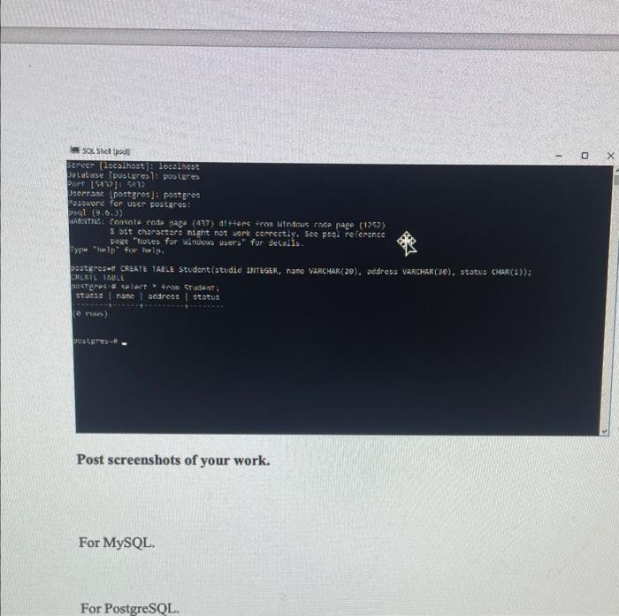 Solved 5cruso [ 1 ecolhast): loedlhest polatase tpustgres i: | Chegg.com