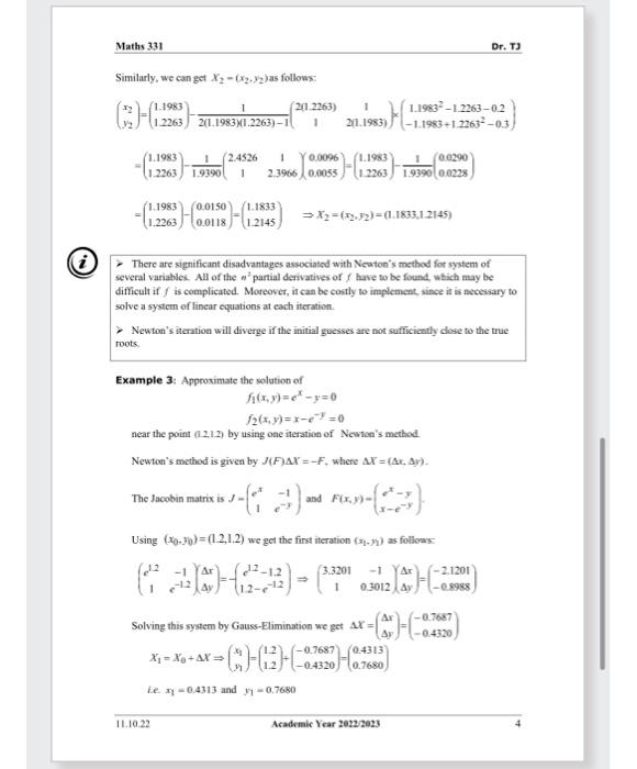 Chapter 10: Numerical Solutions of Nonlinear Systems | Chegg.com