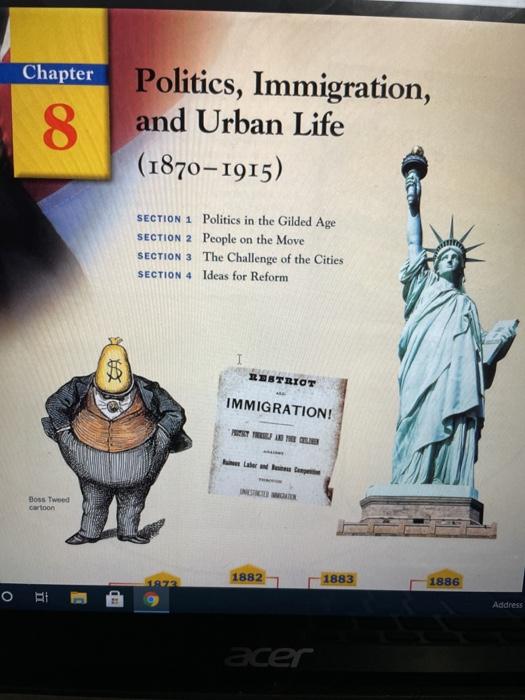 Solved Chapter 8 Politics, Immigration, and Urban Life | Chegg.com