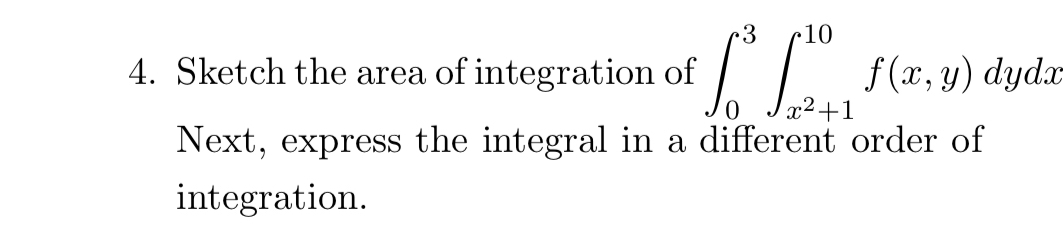 Solved Sketch the area of integration of | Chegg.com