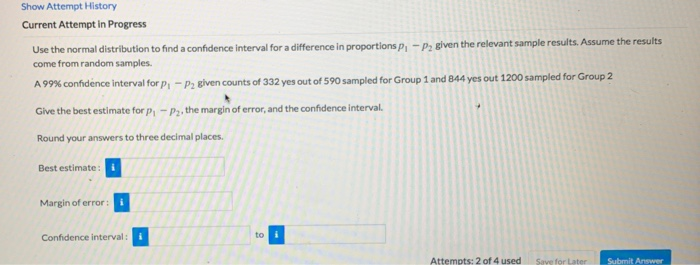 Solved Show Attempt History Current Attempt in Progress Use | Chegg.com
