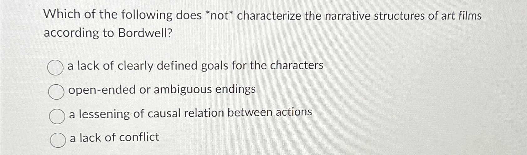Solved Which of the following does * ﻿not ?** ﻿characterize | Chegg.com