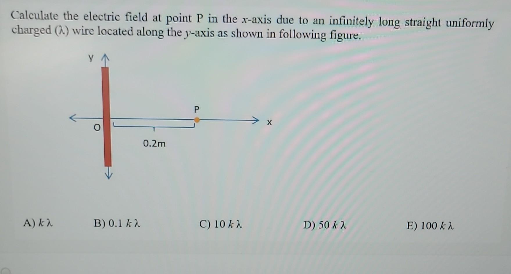 Solved Calculate the electric field at point P in the x-axis | Chegg.com