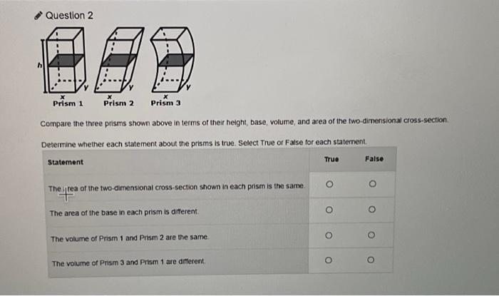 Solved Question 2 X Prism 1 X Prism 2 X Prism 3 Compare the | Chegg.com