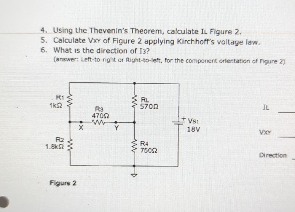 Solved Using the Thevenin's Theorem, calculate IL Figure | Chegg.com