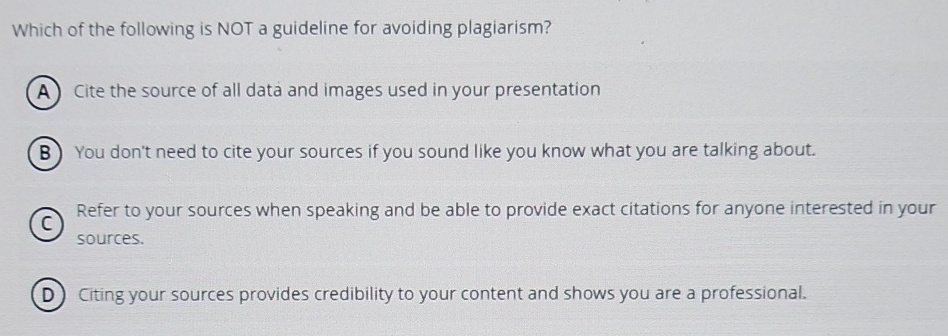 Solved Which of the following is NOT a guideline for | Chegg.com