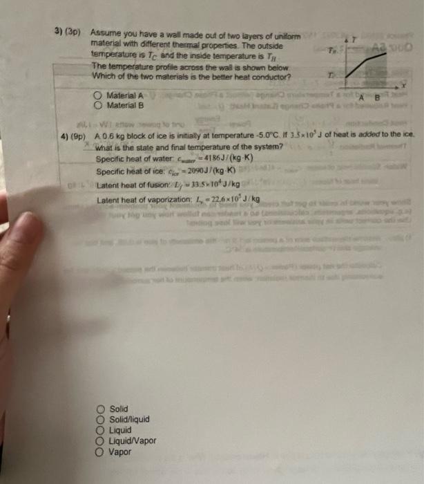 Solved 3) (3p) Assume you have a wall made out of two layers | Chegg.com