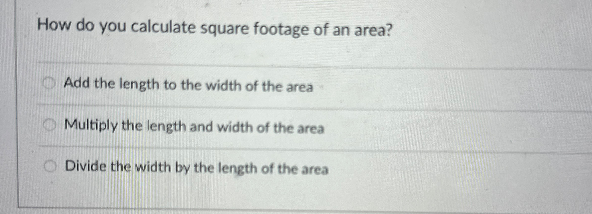 Solved How do you calculate square footage of an area?Add | Chegg.com