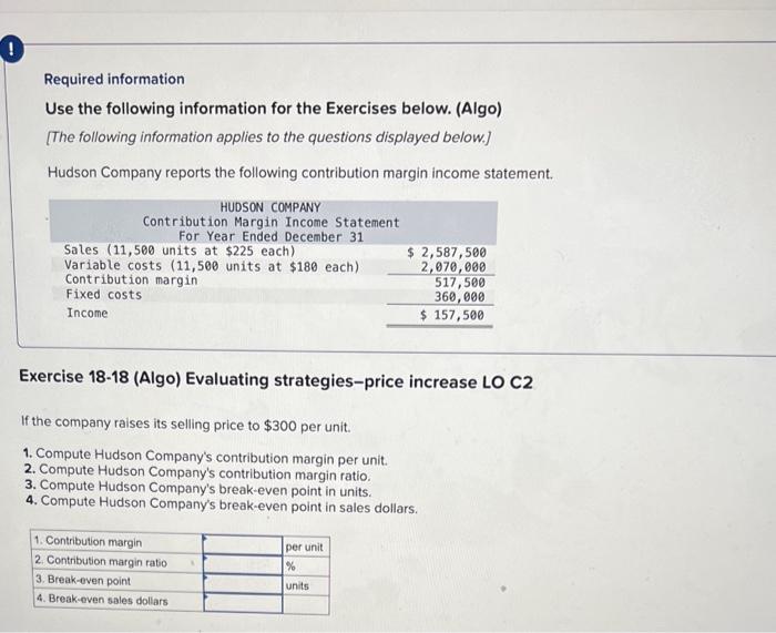 Solved Required information Use the following information | Chegg.com