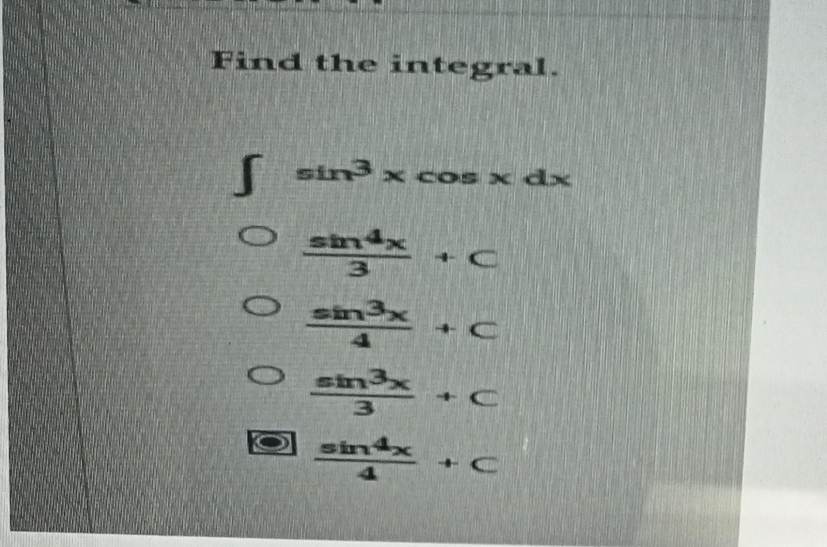 Solved Find the integral. | Chegg.com