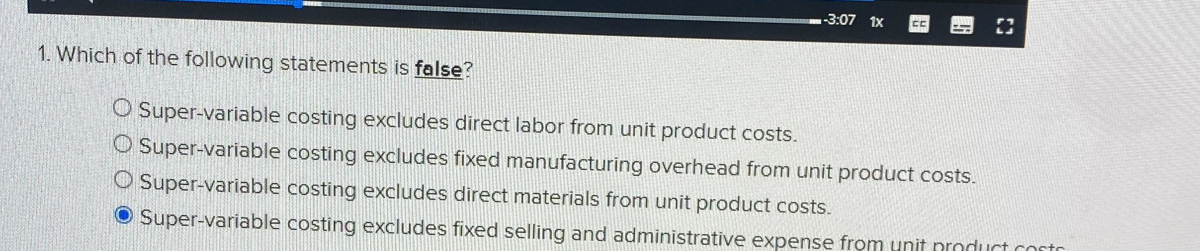 Solved Which of the following statements is | Chegg.com