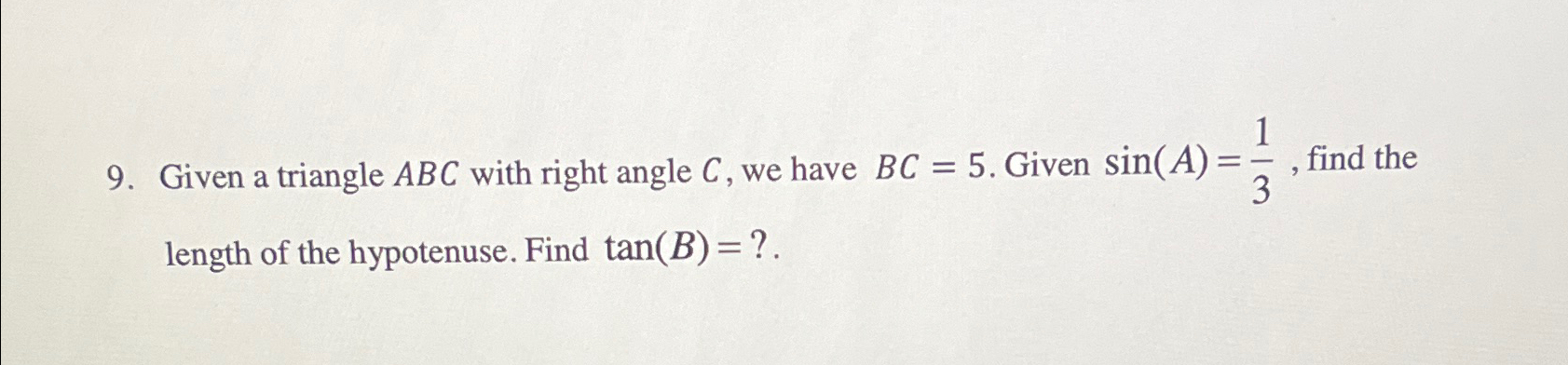 Solved Given a triangle ABC with right angle C, ﻿we have | Chegg.com