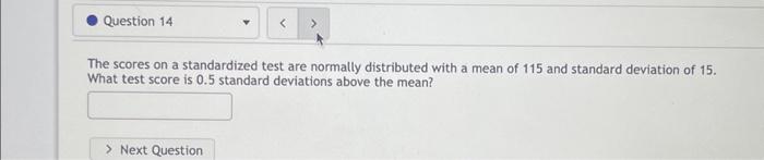 Solved The scores on a standardized test are normally | Chegg.com