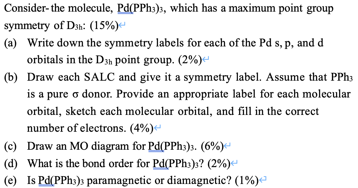 Solved symmetry of D3h:(15%)(a) ﻿Write down the symmetry | Chegg.com