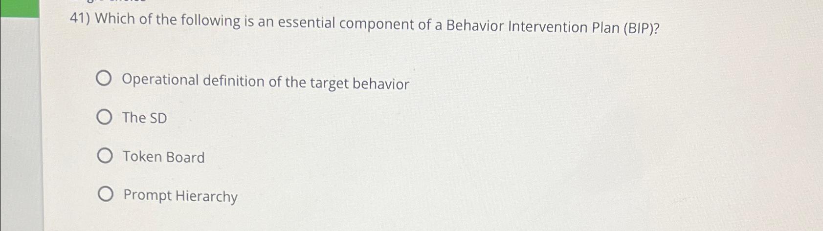 Solved Which of the following is an essential component of a | Chegg.com