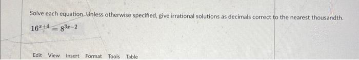 Solved Solve each equation. Unless otherwise specified, give | Chegg.com