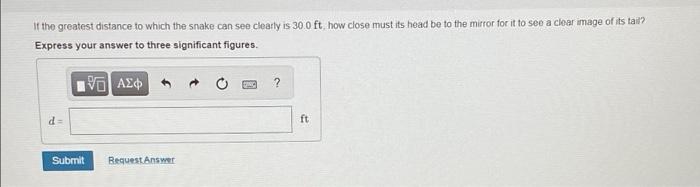 Solved A 15.0-foot-long, nearsighted python is stretched out | Chegg.com