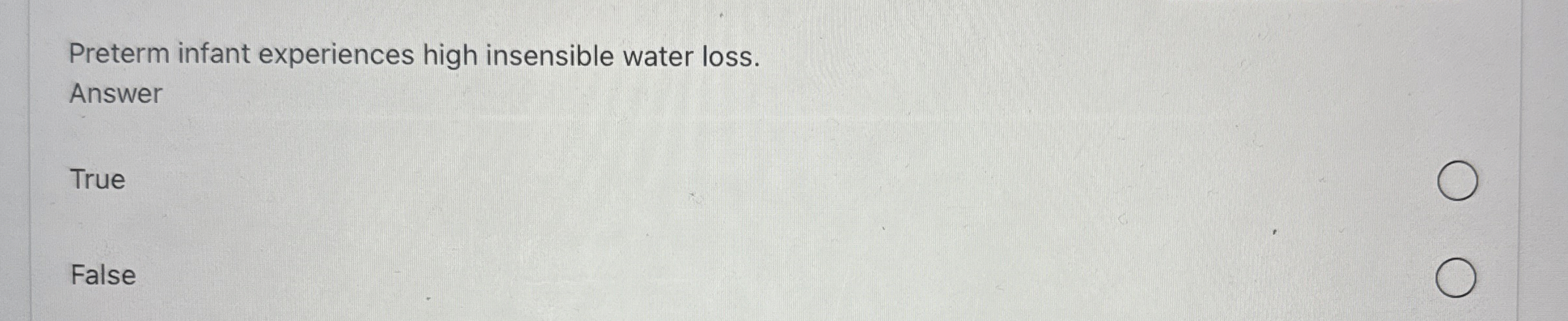 Solved Preterm infant experiences high insensible water | Chegg.com