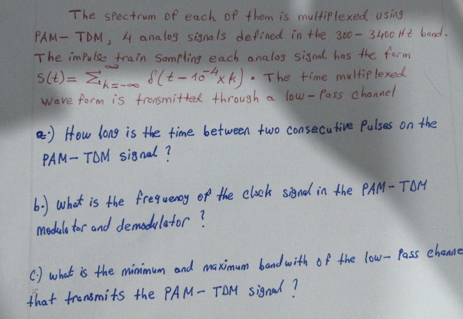 Solved The spectrum of each of them is multiplexed using | Chegg.com