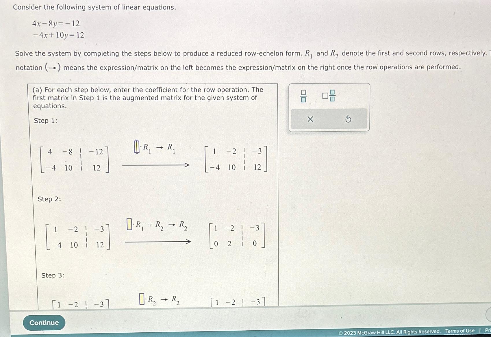 Solved Consider the following system of linear | Chegg.com