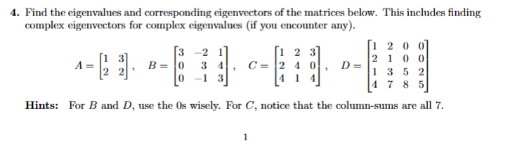 Solved Find the eigenvalues and corresponding eigenvectors | Chegg.com