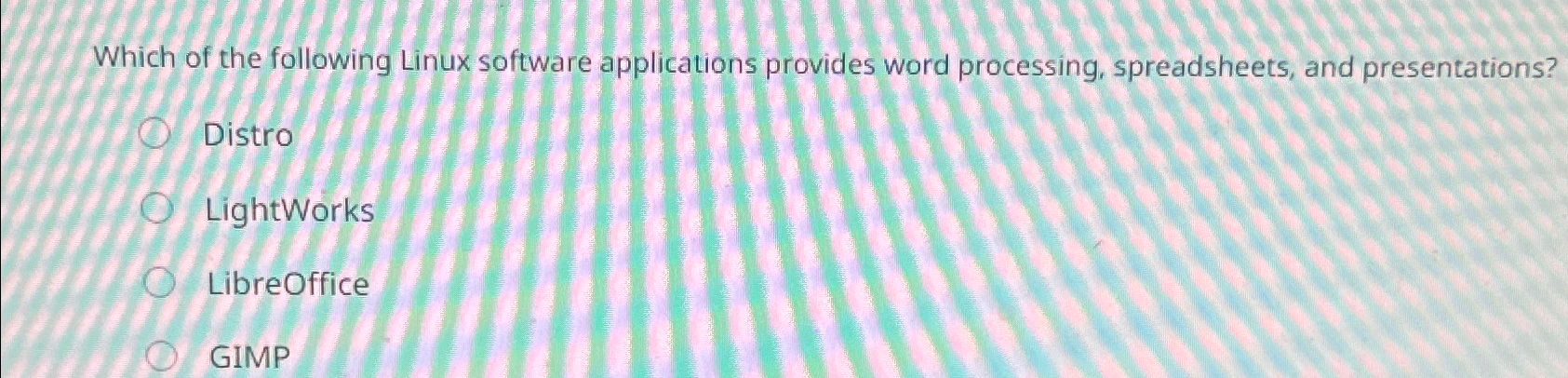 Solved Which of the following Linux software applications | Chegg.com