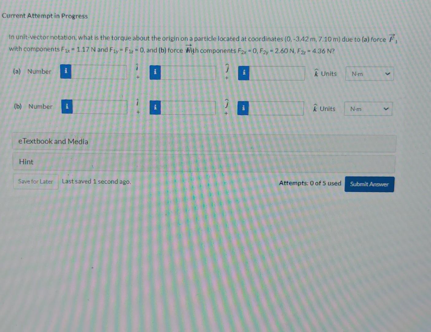 Solved In unit-vector notation, what is the torque about the | Chegg.com